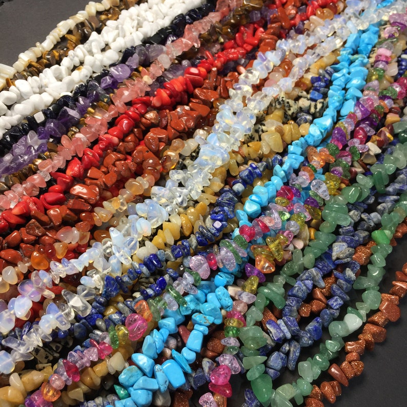 Bulk of Natural Gemstone Chip Beads Freeform Chip Nugget Beads - Etsy