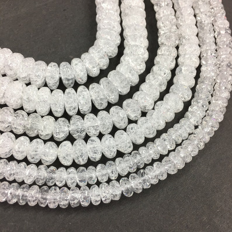 Natural Faceted Clear Quartz Beads 4mm 6mm 8mm 10mm Rondelle - Etsy