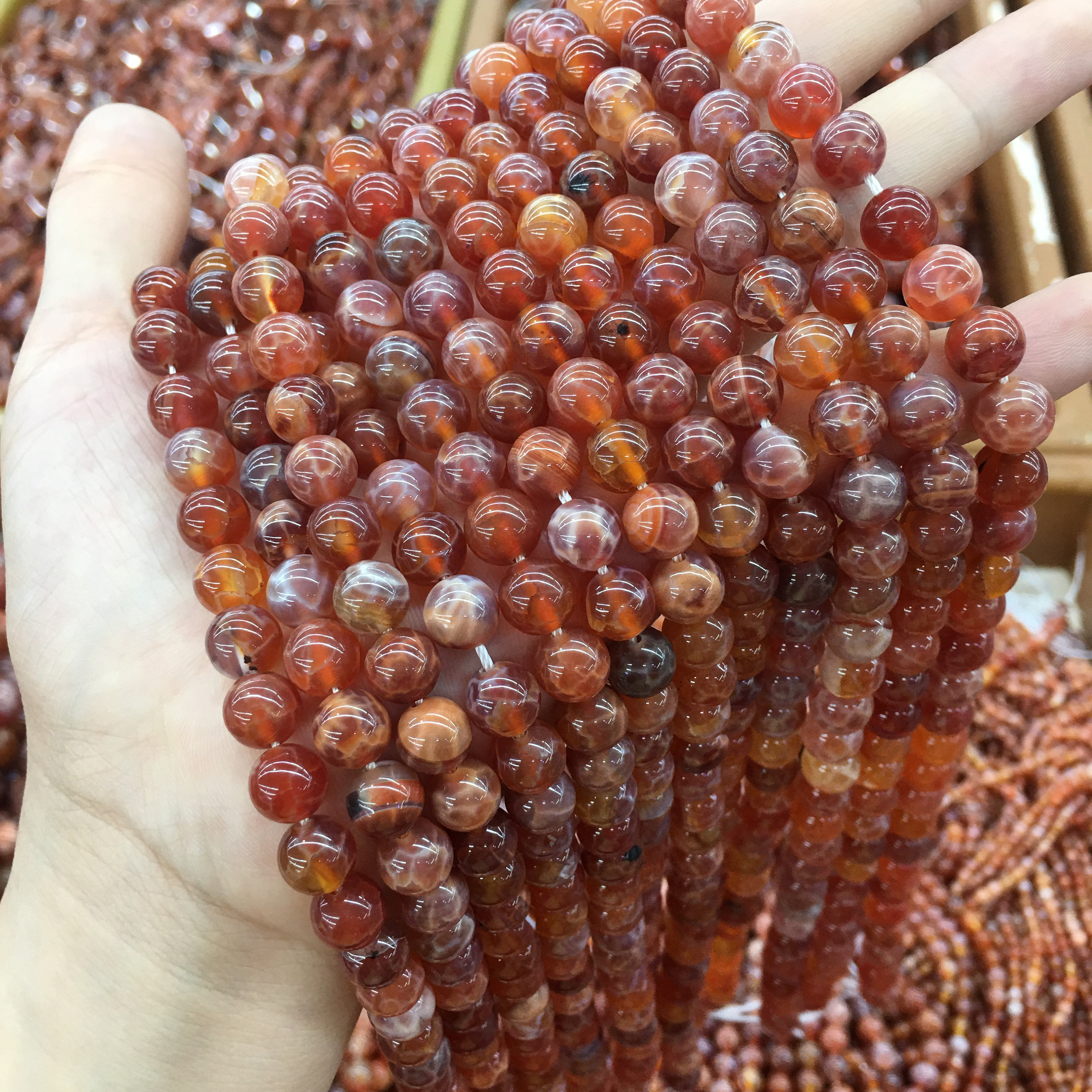 Natural Red Fire Agate Beads 4mm 6mm 8mm 10mm Polished Round - Etsy