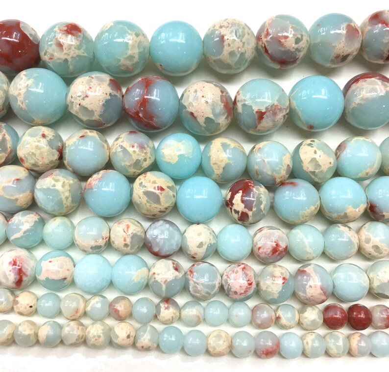 Natural Blue Imperial Jasper Sediment Jasper Polished Round Loose ...