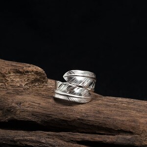 Takahashi Goro Feather Ring 925 Sterling Silver Ring Man Ring Woman Ring Lover Ring Biker Ring ...