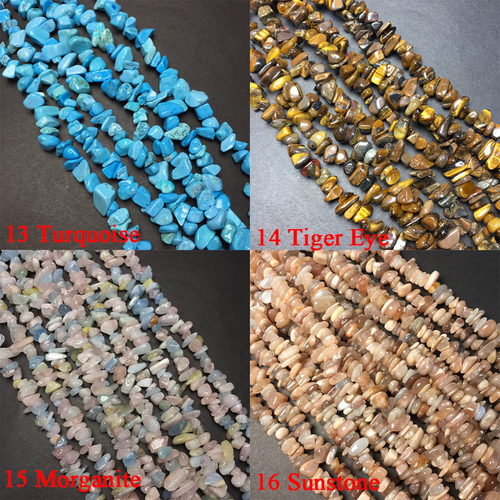 Bulk of Natural Gemstone Chip Beads Freeform Chip Nugget Beads | Etsy