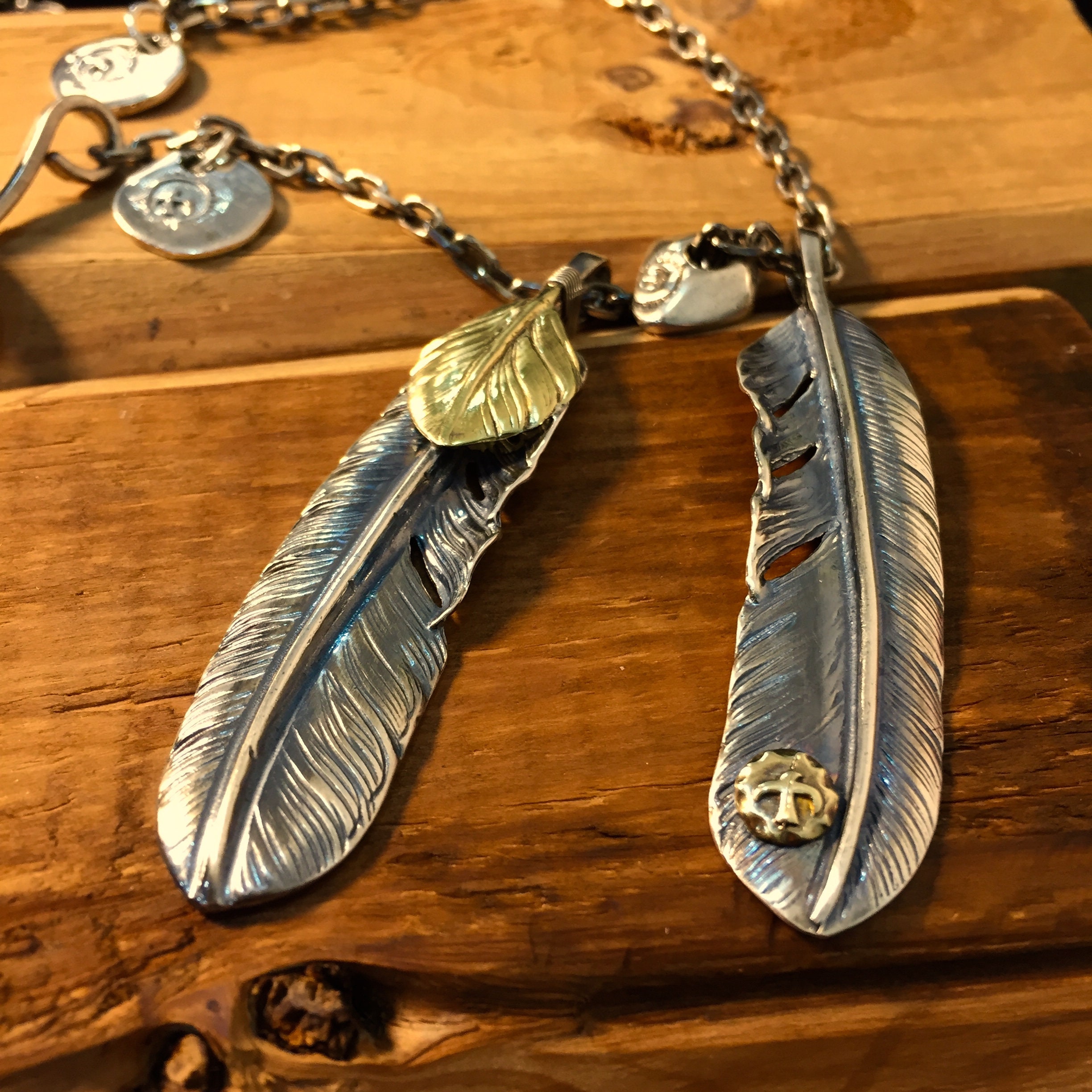 Collar de plumas retro 925 collar de plata esterlina Boho Chic | Etsy