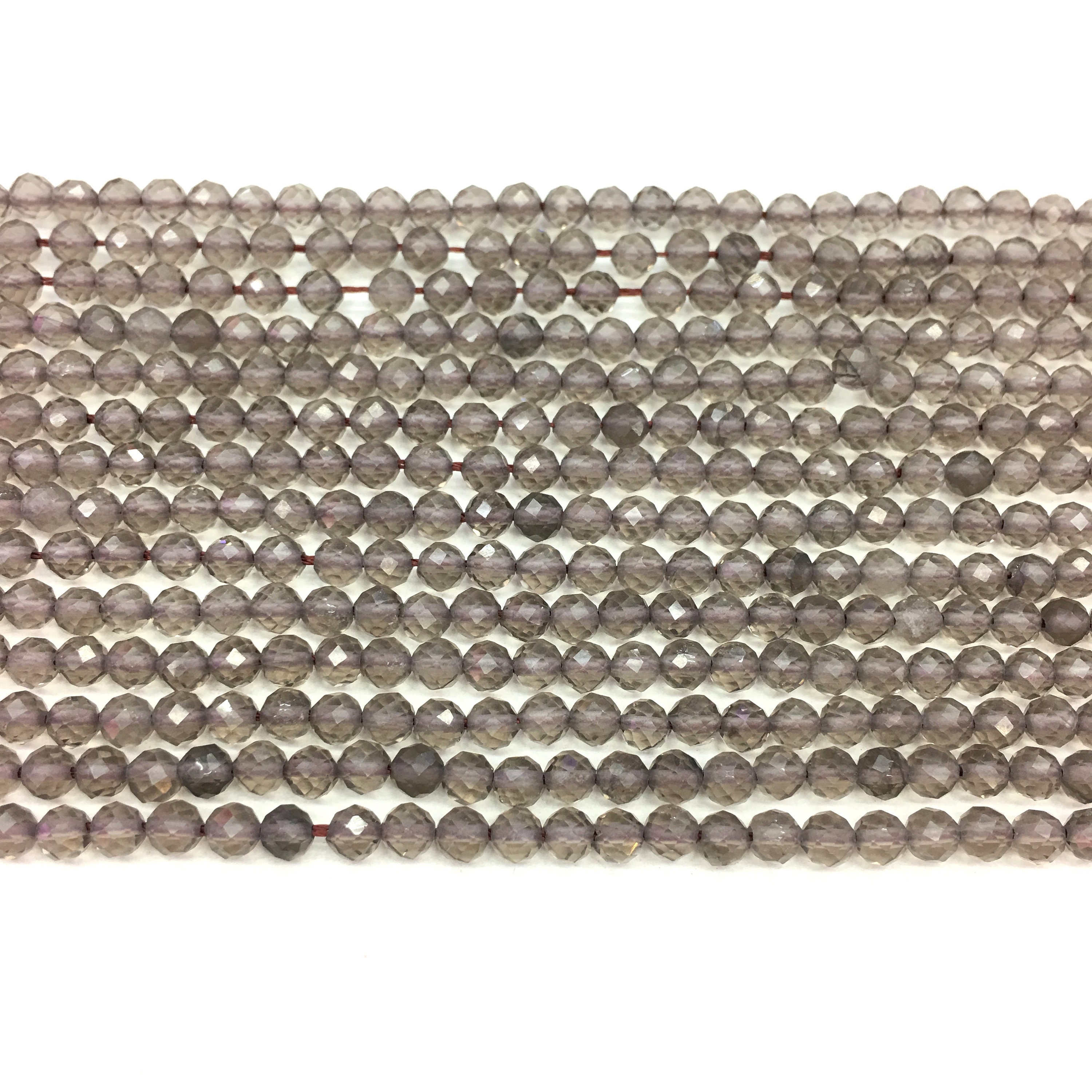 Natural Smoky Quartz Beads 2mm 3mm 4mm Faceted Round Loose - Etsy