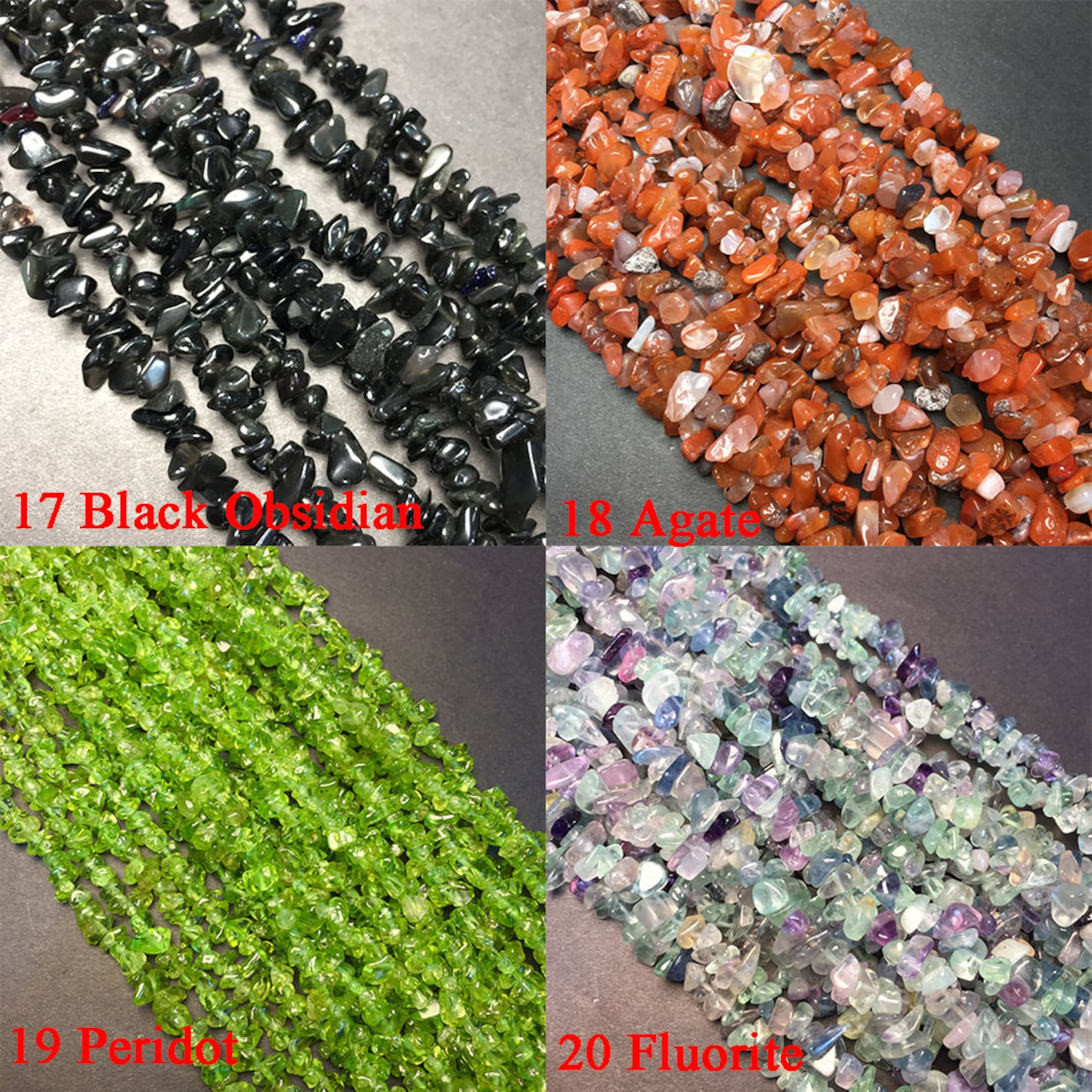 Bulk of Natural Gemstone Chip Beads Freeform Chip Nugget Beads | Etsy