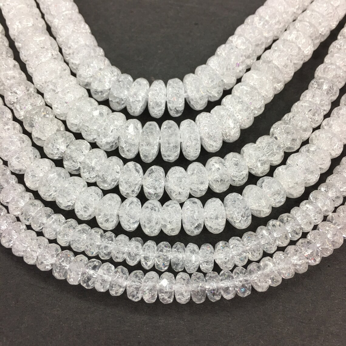 Natural Faceted Clear Quartz Beads 4mm 6mm 8mm 10mm Rondelle | Etsy