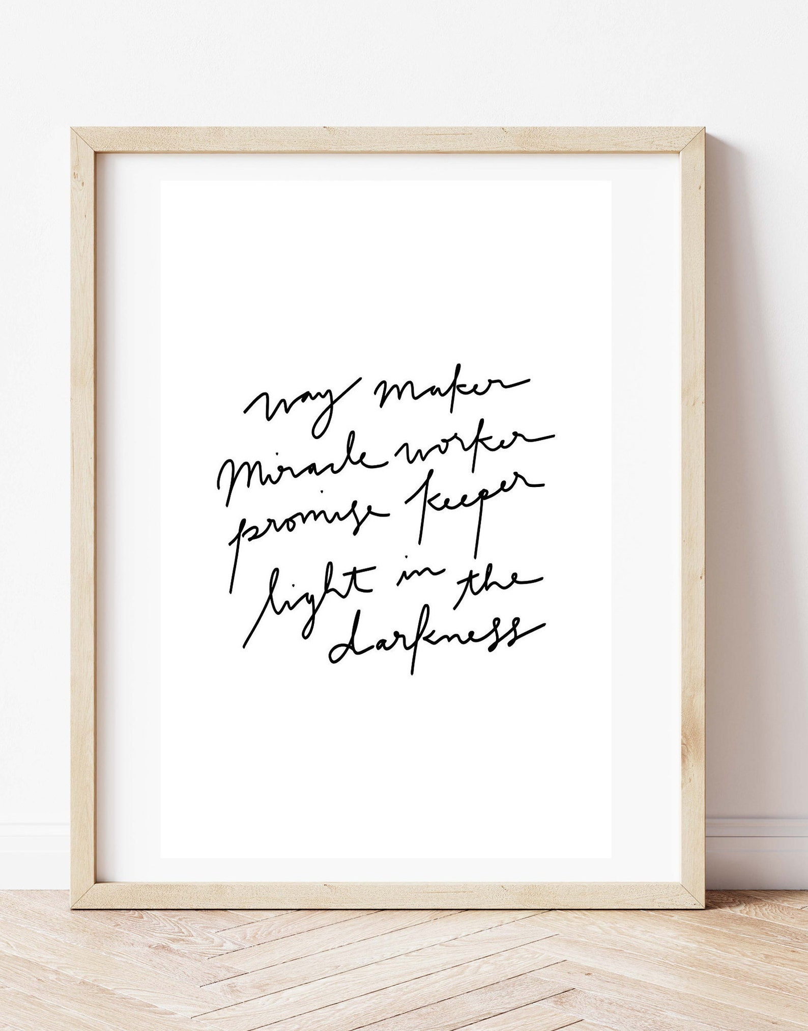 Way Maker Leeland Worship Song Lyrics Word Art Print, Digital Download ...