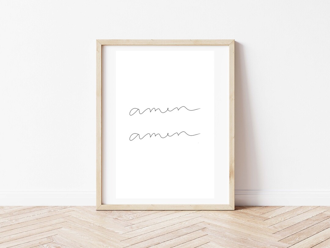Amen Amen Print, Digital Download, Printable Art - Etsy
