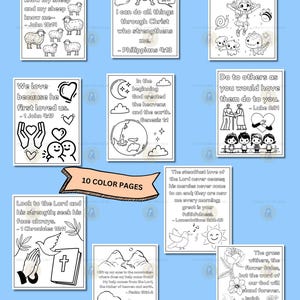 Christian Bible Verse Scripture Coloring Pages for Kids, Digital ...