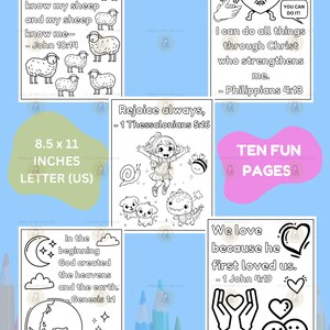 Christian Bible Verse Scripture Coloring Pages for Kids, Digital ...