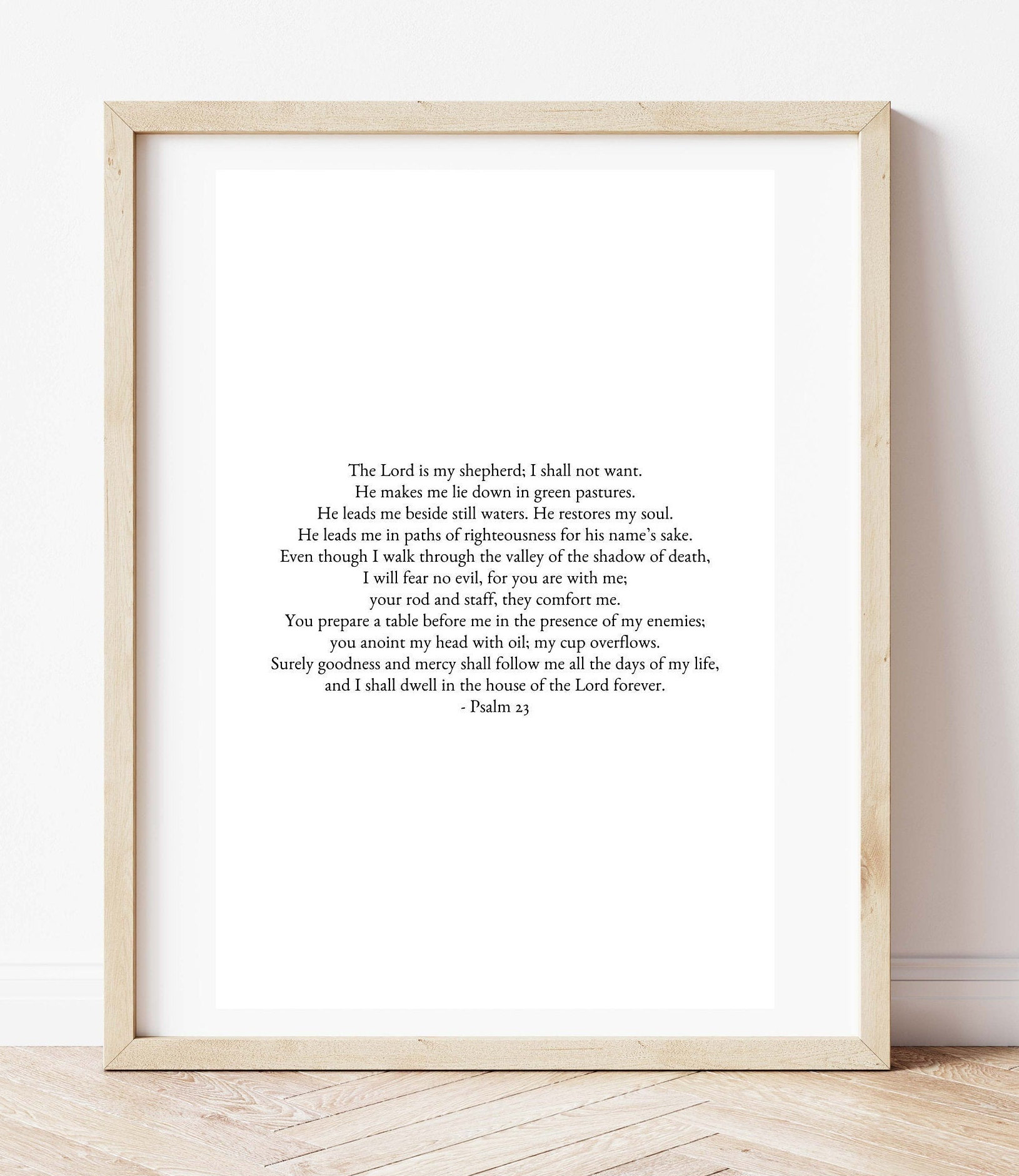 Psalm 23 Bible Print, Digital Download, Printable Art - Etsy