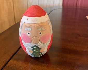 Hand Painted Santa Egg, Santa Claus Egg, Santa Claus, Wooden Egg - Etsy