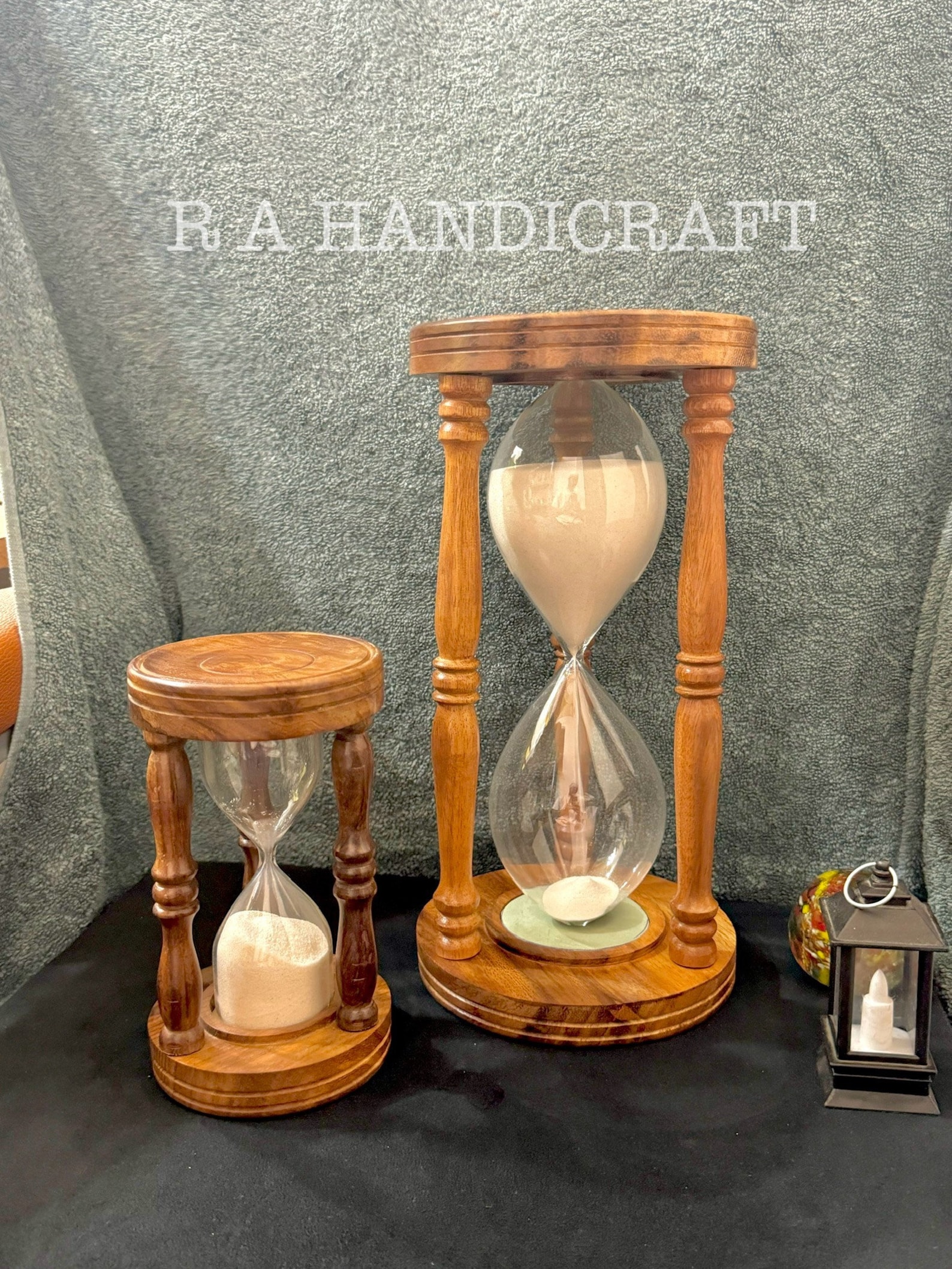 Engraved Wooden Hourglass: Personalized Sand Timer, Natural Home Decor ...