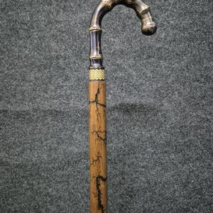 Brass Handle Walking Cane - Wooden Walking Cane for Men & Women- Wood ...