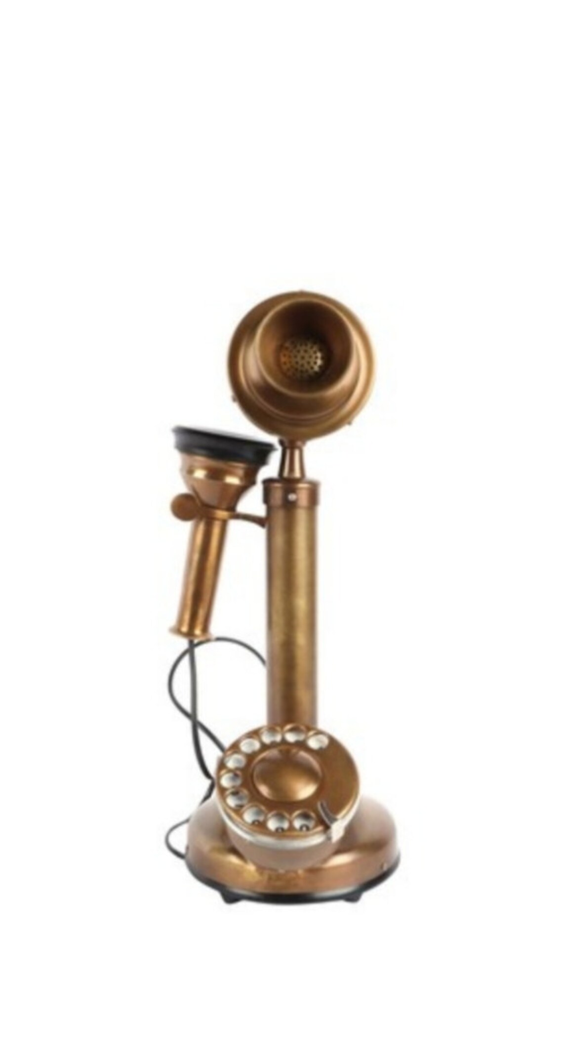 Brass Antique Finish Vintage Candlestick Telephone Brass - Etsy