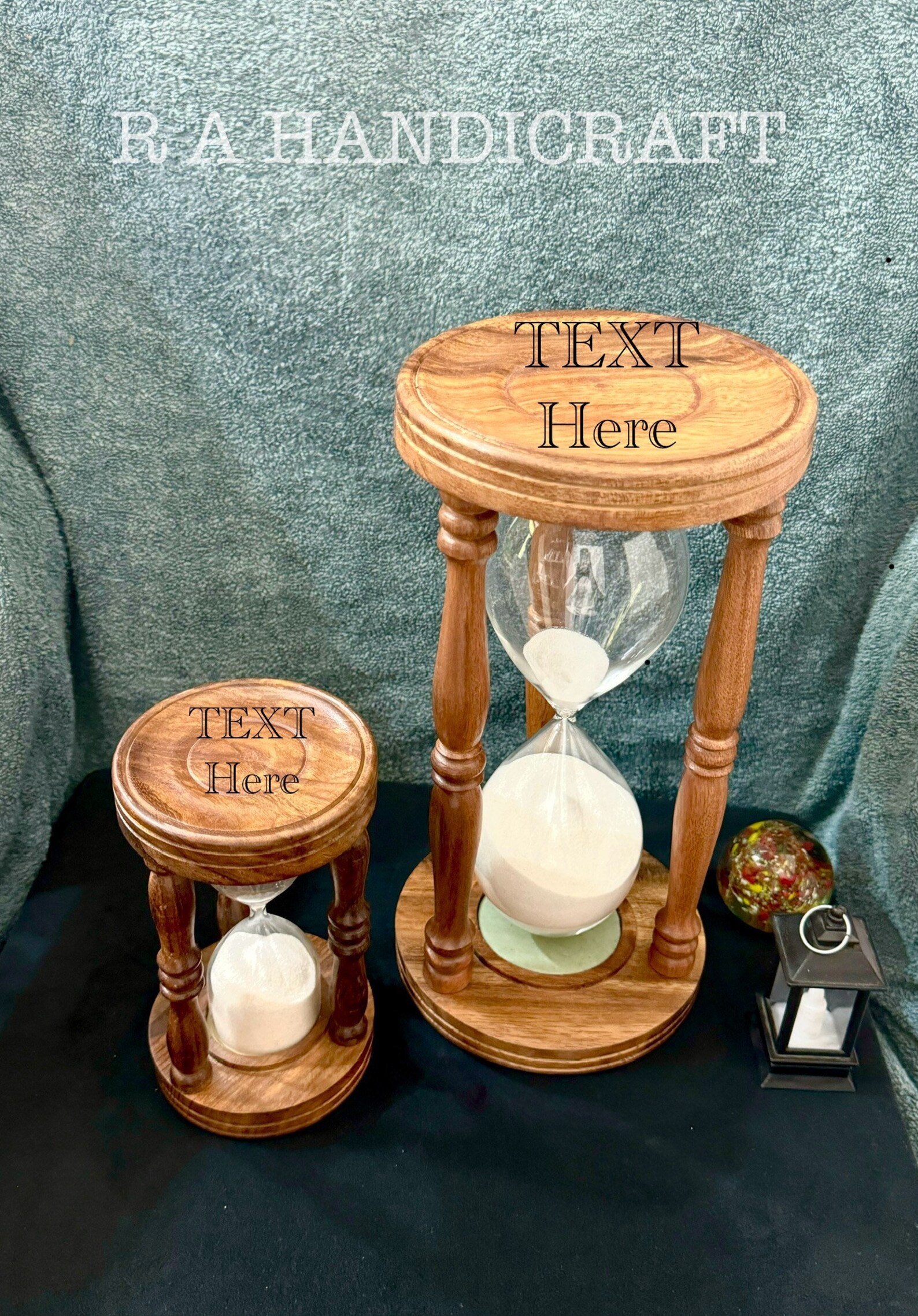 Engraved Wooden Hourglass: Personalized Sand Timer, Natural Home Decor ...