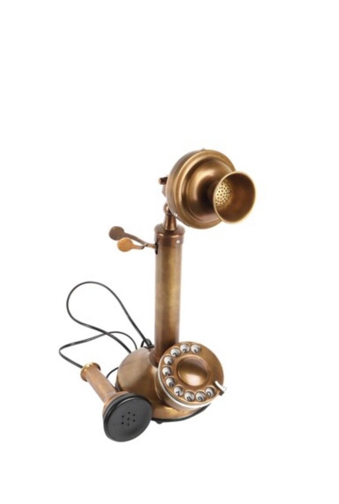 Brass Antique Finish Vintage Candlestick Telephone Brass - Etsy