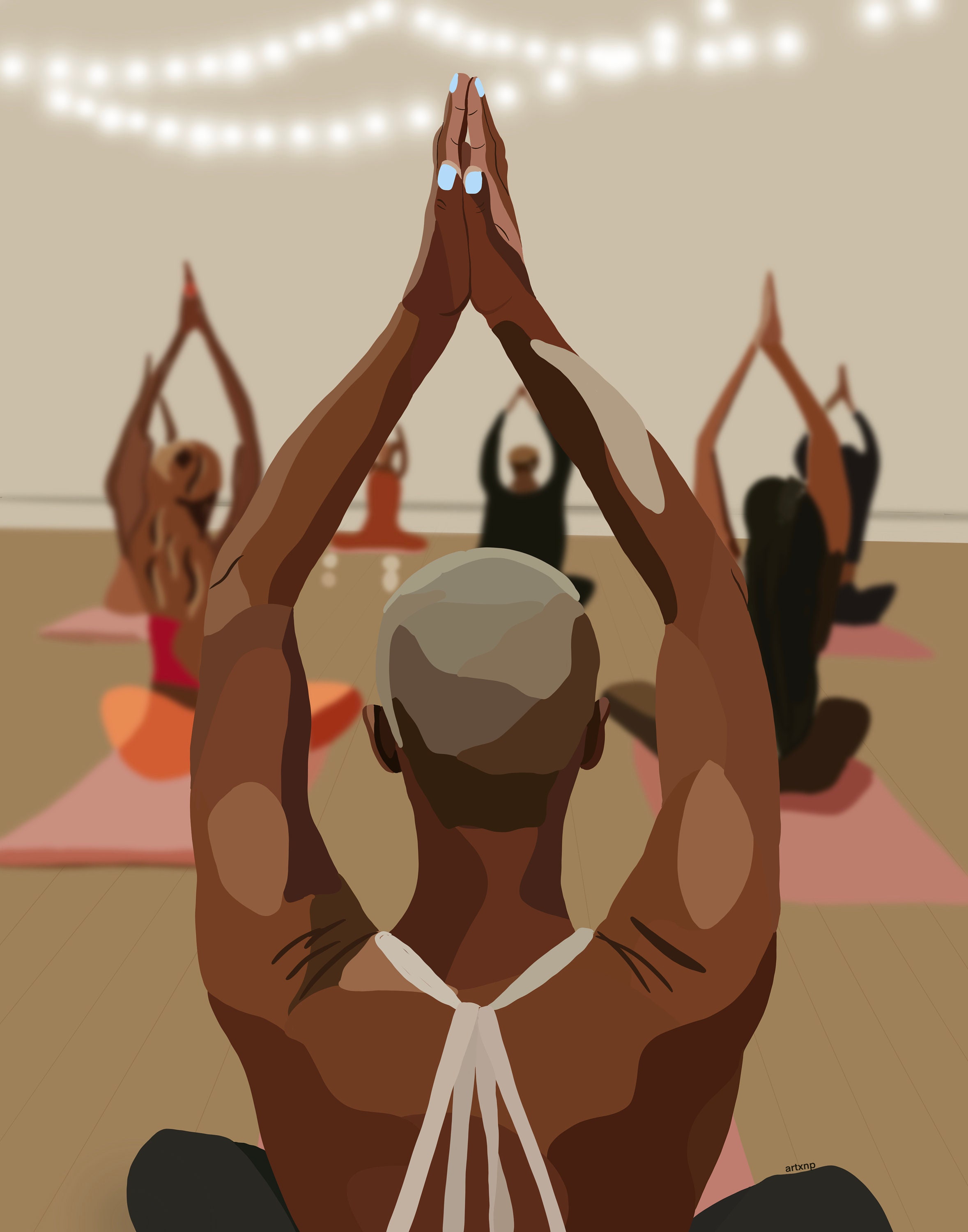 Yoga | Black Yogi | Natural Hair | Black Woman | Black Art | Digital ...