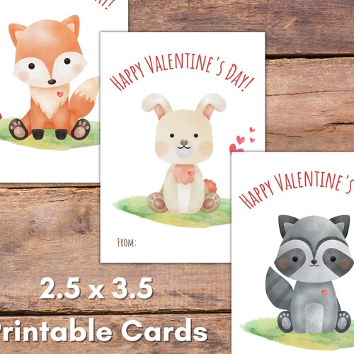 Tree Puns Valentine Cards for Kids Printable Woodland - Etsy