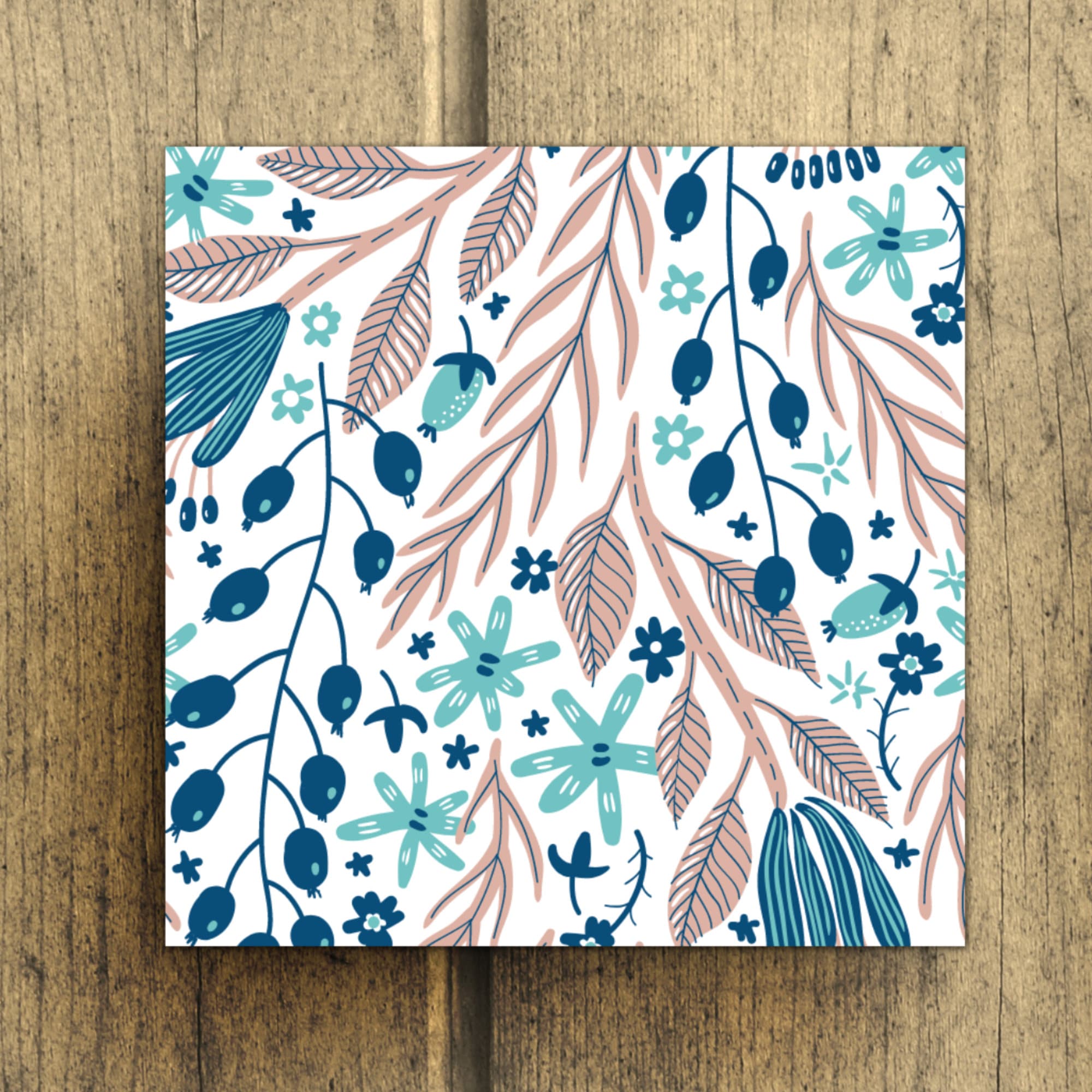 Printable Mini Greeting Cards, 2.5 X 2.5 Folded Cards, Floral Pattern ... Printable Mini Greeting Cards, 2.5 X 2.5 Folded Cards, Floral Pattern ...