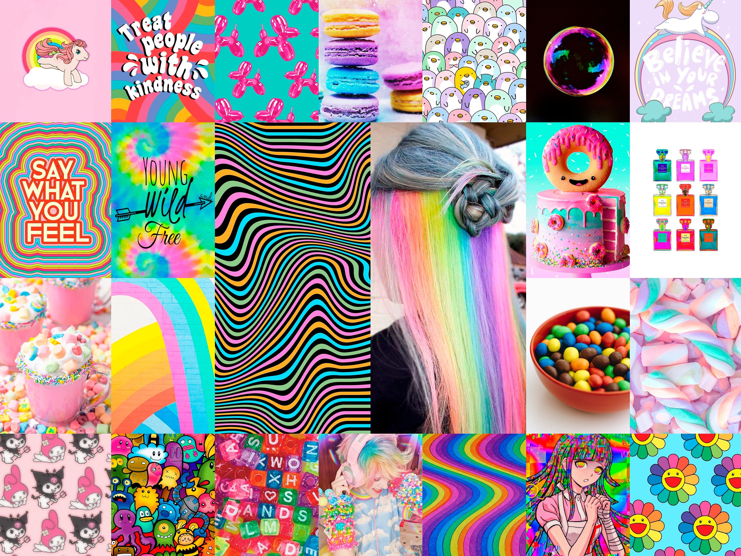 51 Pcs Indie Kid Collage Kit Pink PRINTS. Aesthetic Room Decor | Etsy