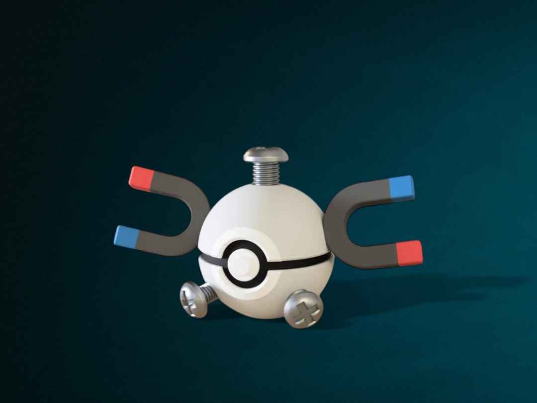 Magnemite Pokeball, Collectible Pokemon Inspired Decorative Poke Ball ...