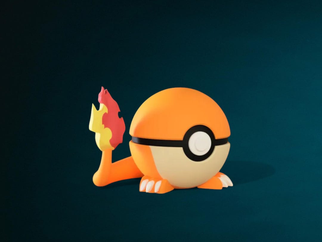 Charmander Pokeball, Collectible Pokemon Inspired Decorative Poke Ball ...