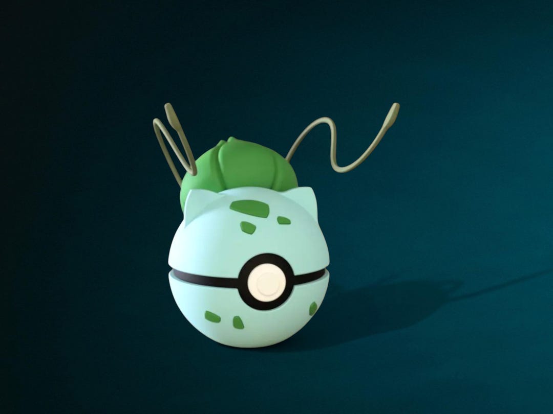 Bulbasaur Pokeball, Collectible Pokemon Inspired Decorative Poke Ball ...