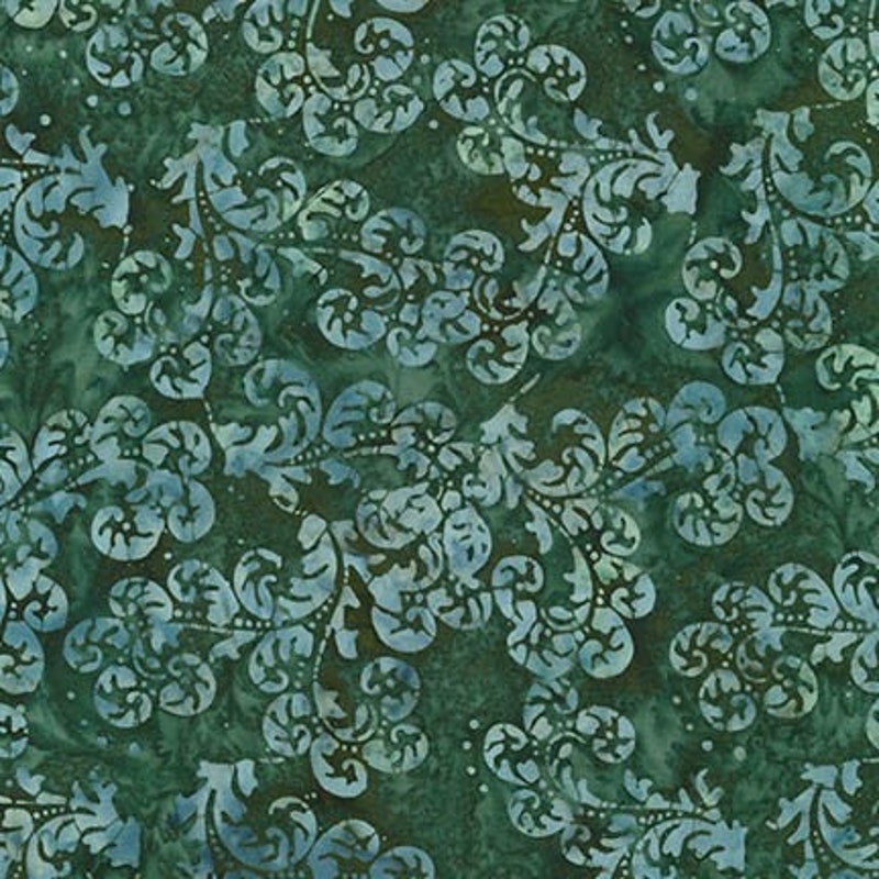 Green Batik Fabric - Etsy