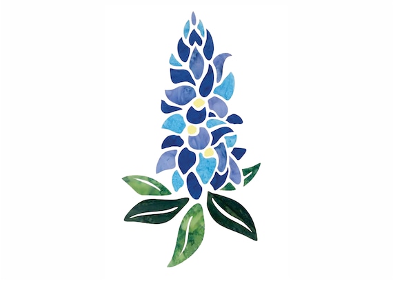 Bluebonnet Laser Cut Applique Kitprefused Fabric - Etsy