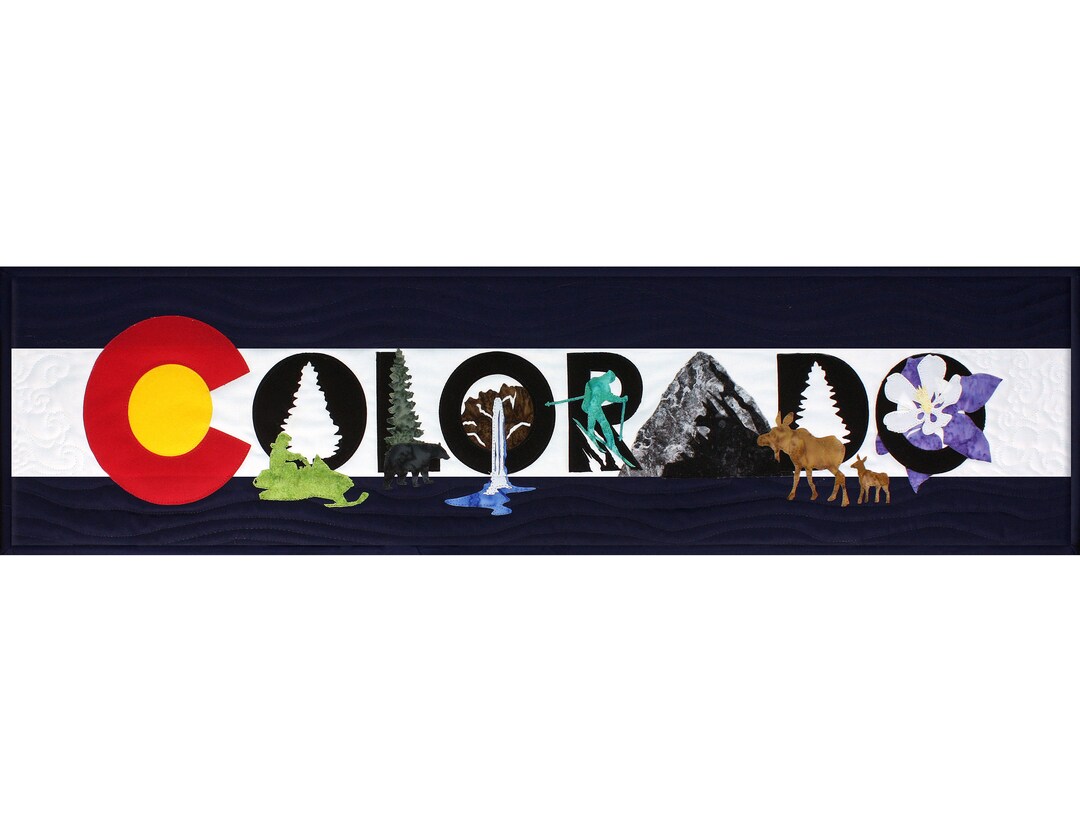 Colorado Laser Cut Applique Kit, Prefused Fabric Applique, Applique Kit ...