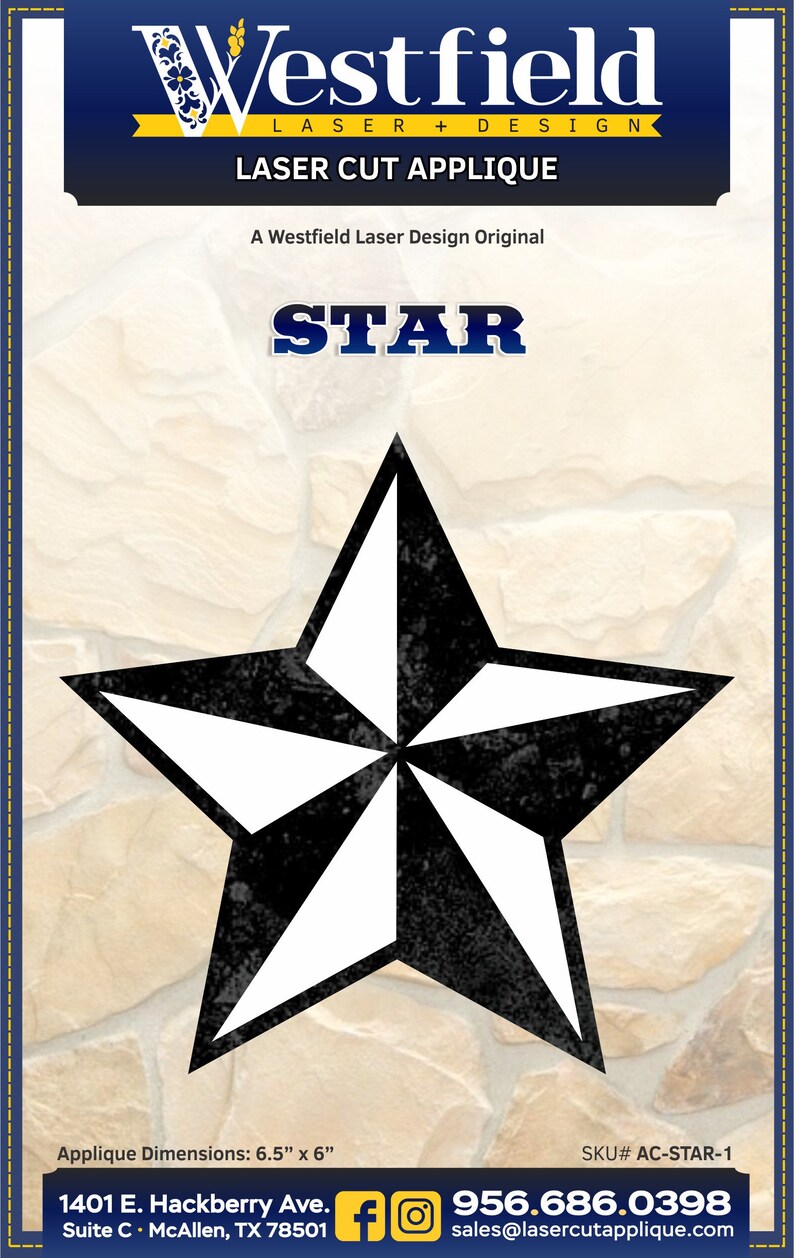 Star Laser Cut Applique Kitprefused Fabric - Etsy