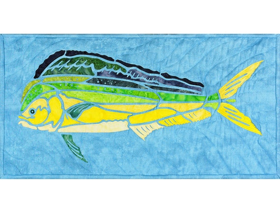 Mahi Mahi Laser Cut Applique Kit Prefused Fabric Applique | Etsy