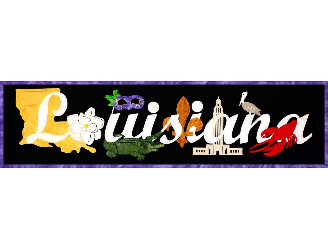 Louisiana Laser Cut Applique Kit, Prefused Fabric Applique, Applique ...