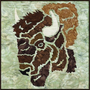 Bison Laser Cut Applique Kit, Prefused Fabric Applique, Applique Kit ...