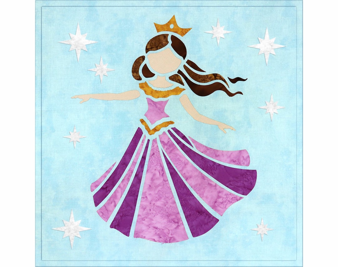 Princess - Laser Cut Applique Kit, Prefused Fabric Applique, Applique ...