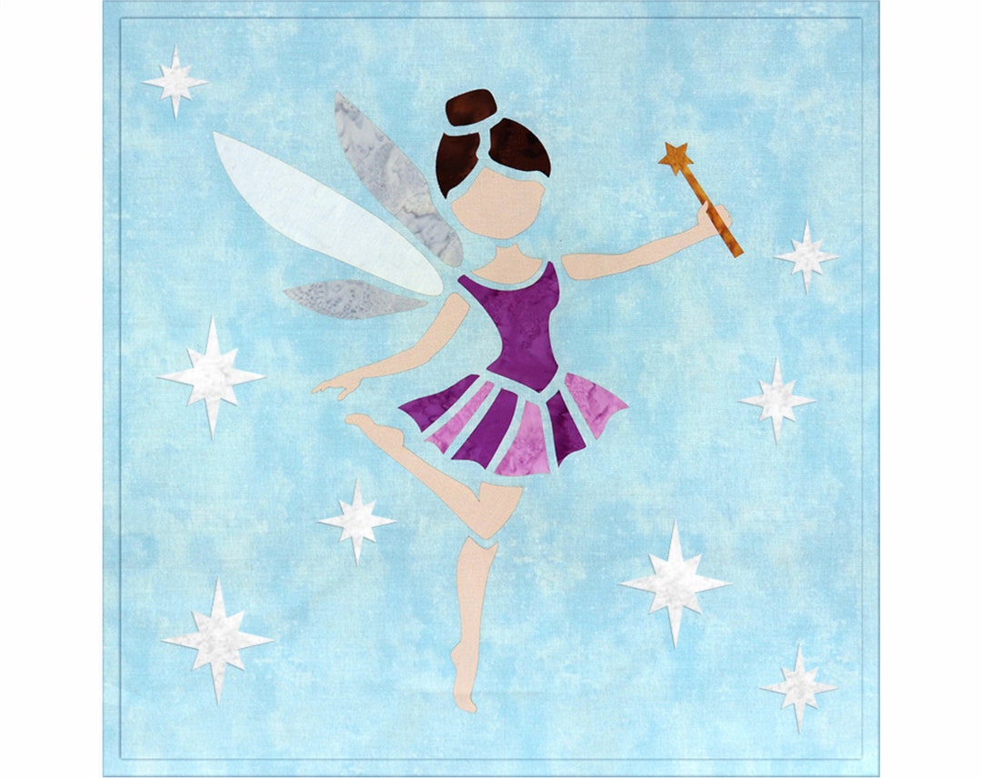 Purple Fairy - Laser Cut Applique Kit, Prefused and Precut Fabric ...