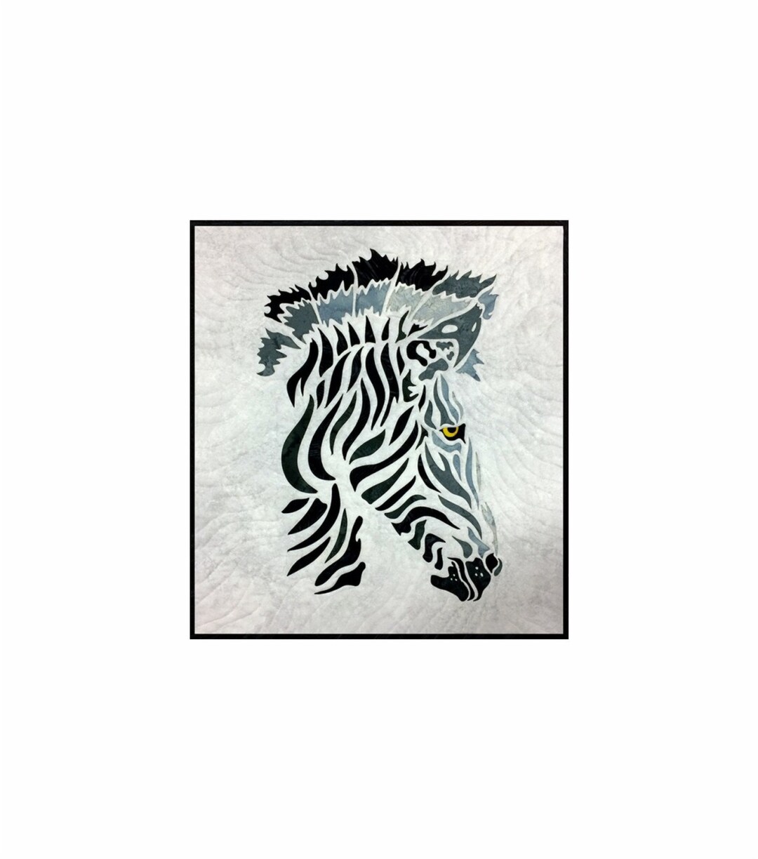 Zebra Laser Cut Applique Kit, Prefused Fabric Applique, Applique Kit ...