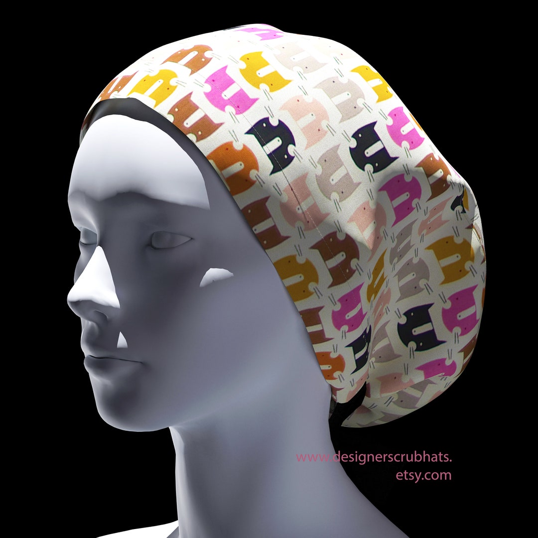 Surgical Caps Women Ponytail Scrub Cap Surgery Hat Cute Cats - Etsy