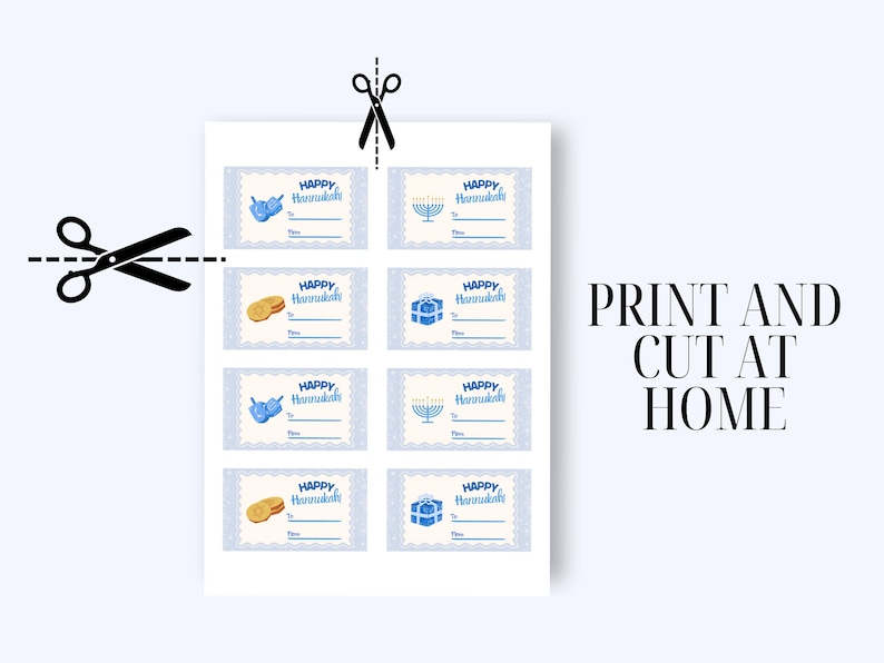 Hanukkah Gift Tags Printable | Dreidels & Delights Set (PDF) - Etsy Canada