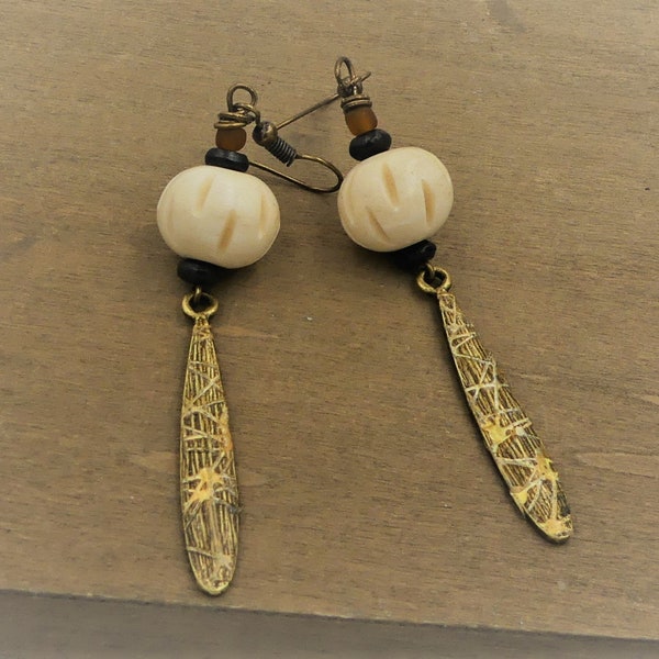 Bone Earrings - Etsy UK