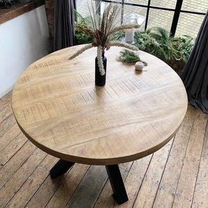 Round Dining Table, Round Table, Dining Table, Rustic Table, Handmade ...