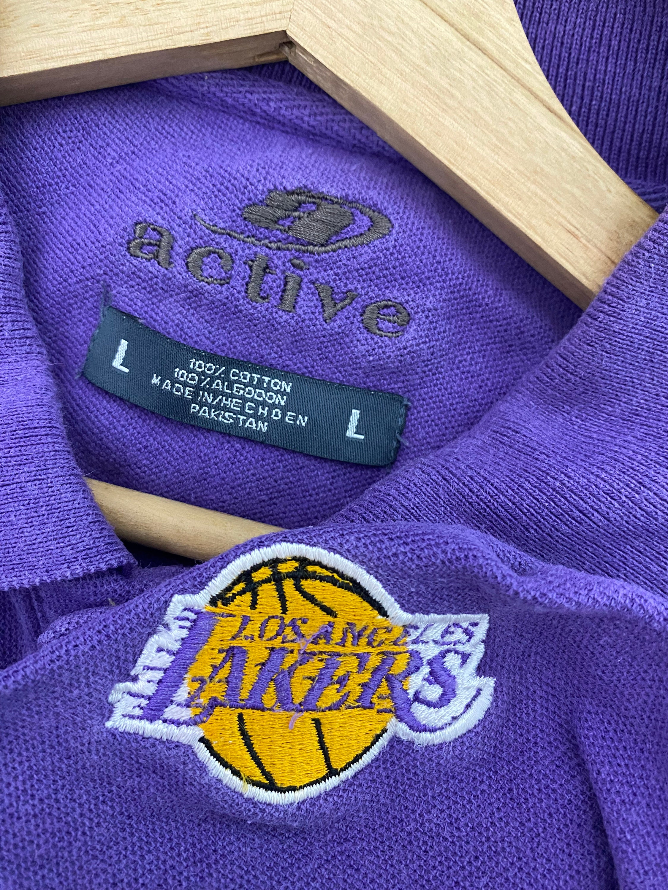 Los Angeles Lakers Embroidery Print Logo Design Polos Shirt Sportswear ...