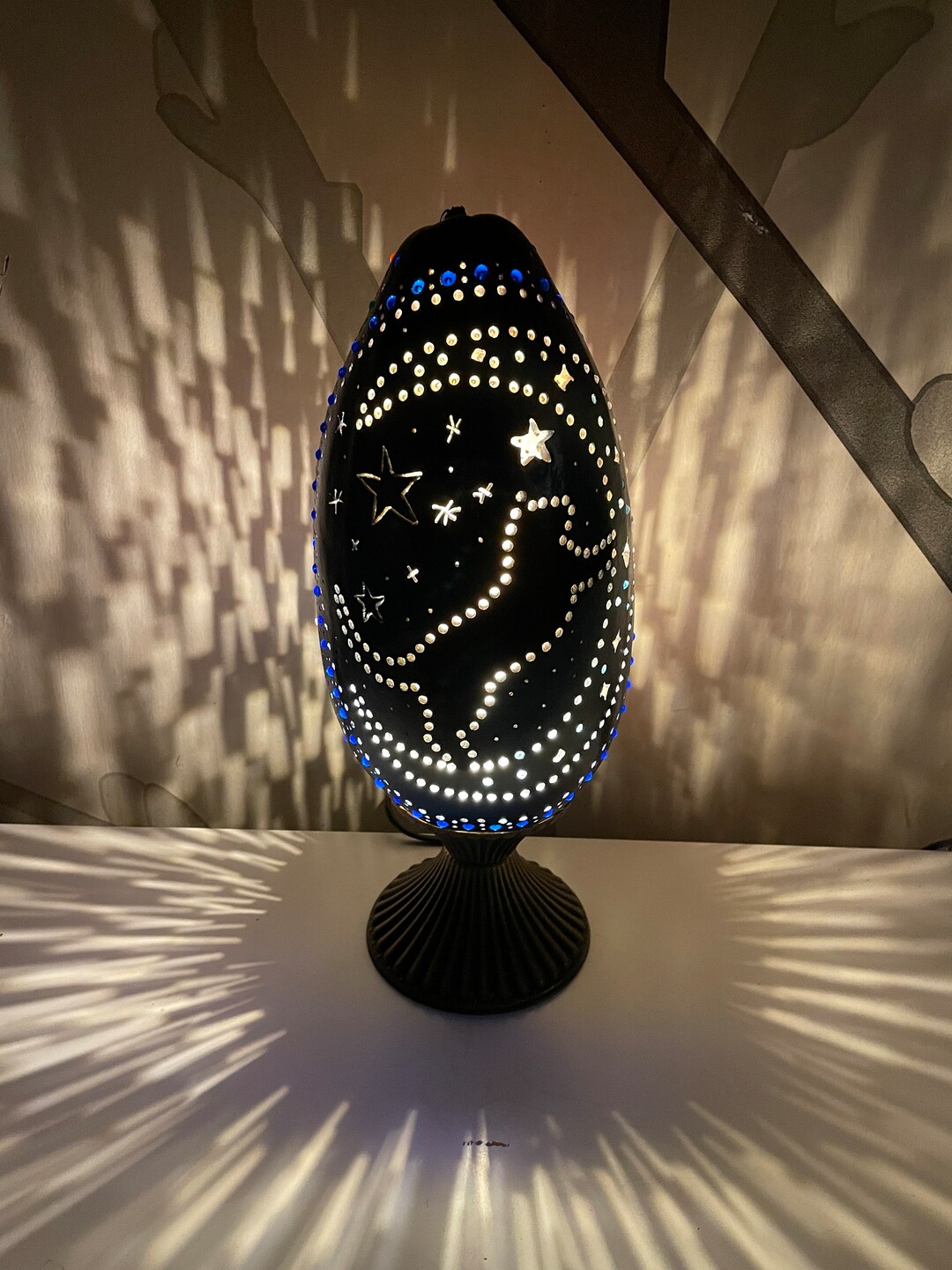 Gourd Lamp - Light Object - Lamp Shade - Night Lamp - Cat & the Moon ...
