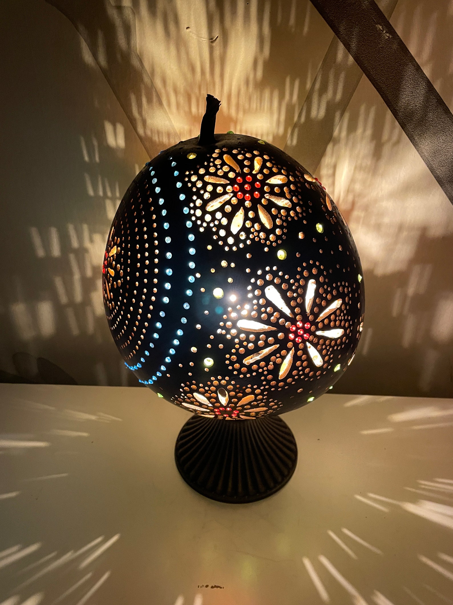 Gourd Lamp - Light Object - Lamp Shade - Night Lamp - FLOWERS (1) - Etsy