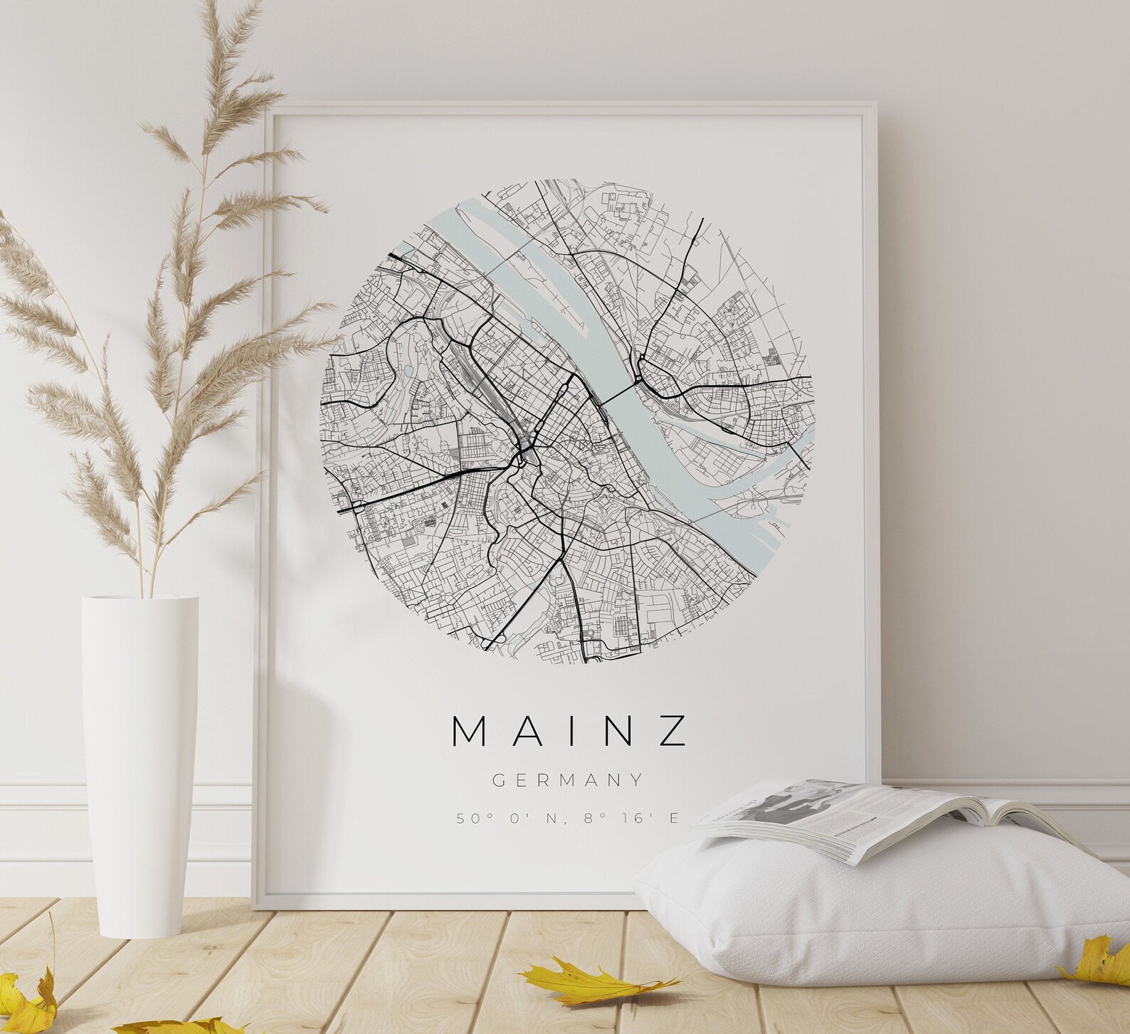 Mainz Map Poster Mainz Map Print Mainz Poster Mainz | Etsy