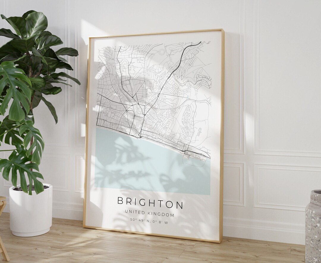 Brighton Map Poster, Brighton Map Print, Brighton Poster, Brighton ...