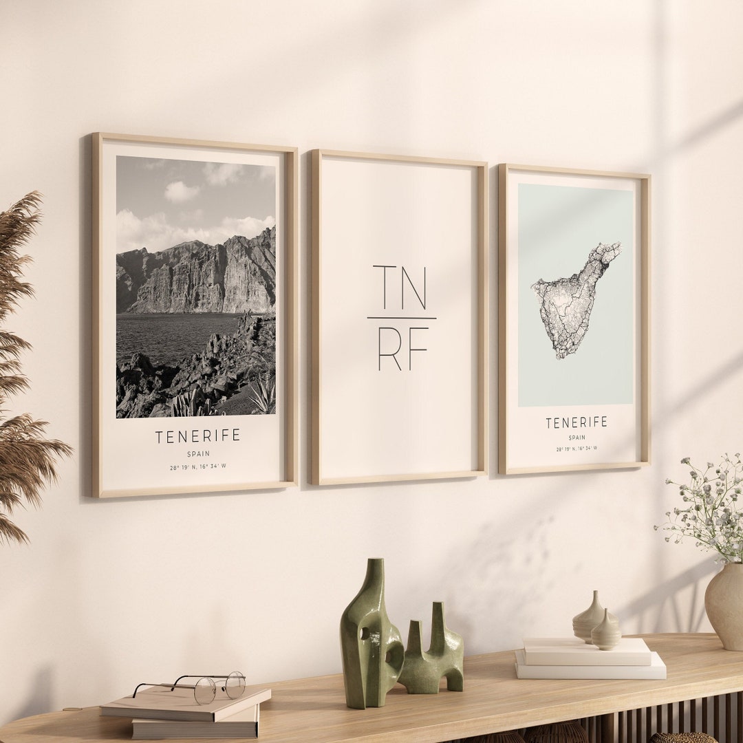 Tenerife Poster Set of 3, Tenerife Photo Set, Tenerife Gift, Tenerife ...