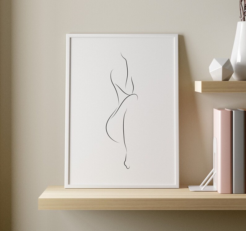Woman One Line Drawing Poster Woman Body Art Eine Linie - Etsy.de
