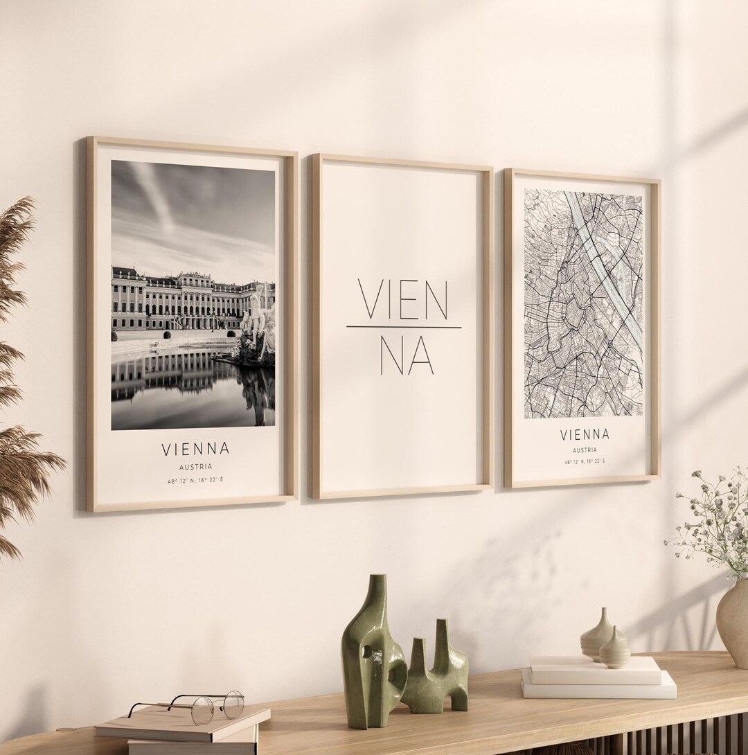 Vienna Poster Set of 3, Vienna Photo Set, Vienna Gift, Vienna Poster ...